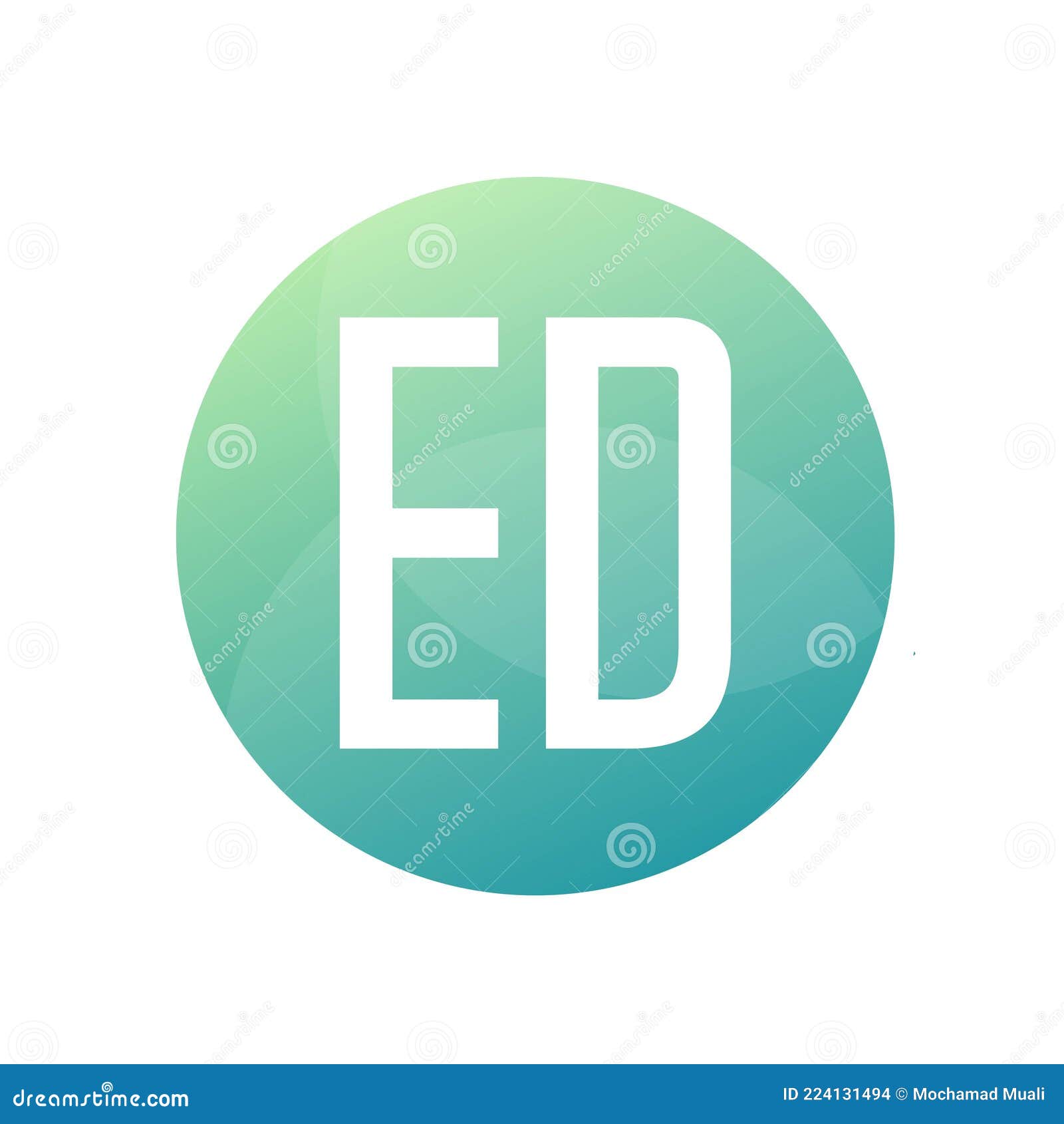 ED Letter Logo Design with Simple Style Stock Vector - Illustration of ...