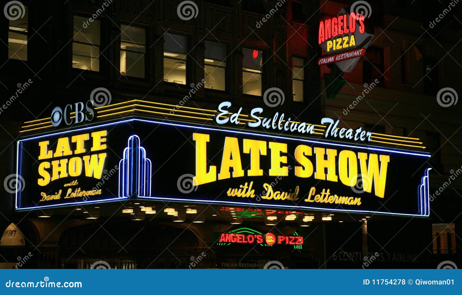 Ed Sullivan Theater at Night Editorial Stock Photo - Image of york ...