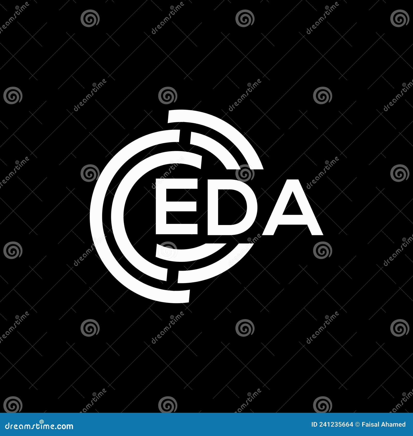 EDA Letter Logo Design on Black Background. EDA Creative Initials ...