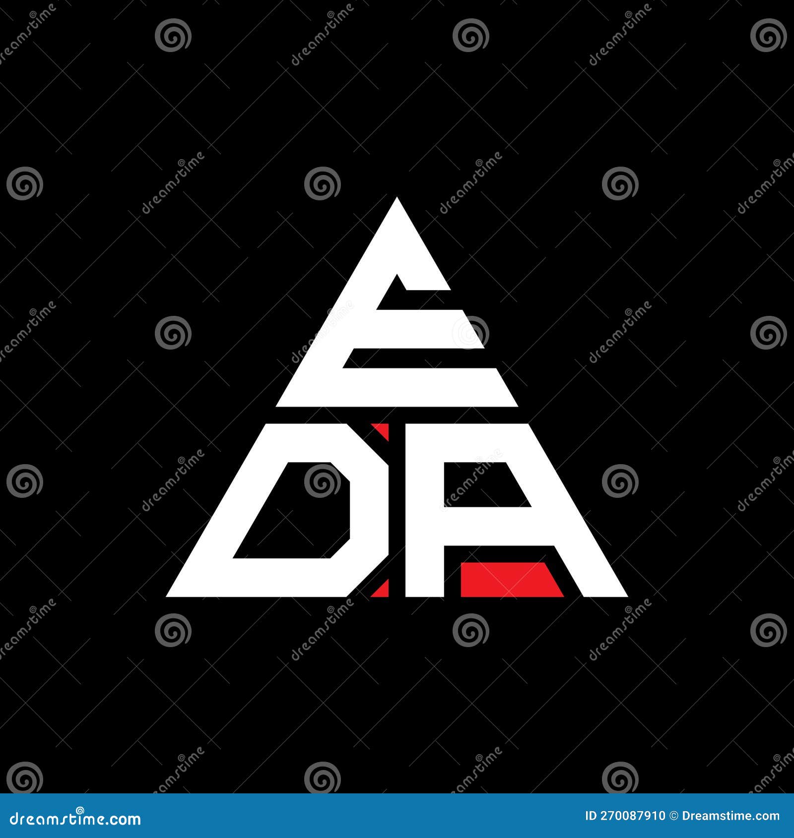 EDA Triangle Letter Logo Design with Triangle Shape. EDA Triangle Logo ...