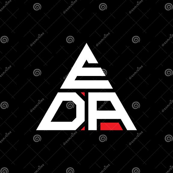 EDA Triangle Letter Logo Design with Triangle Shape. EDA Triangle Logo ...