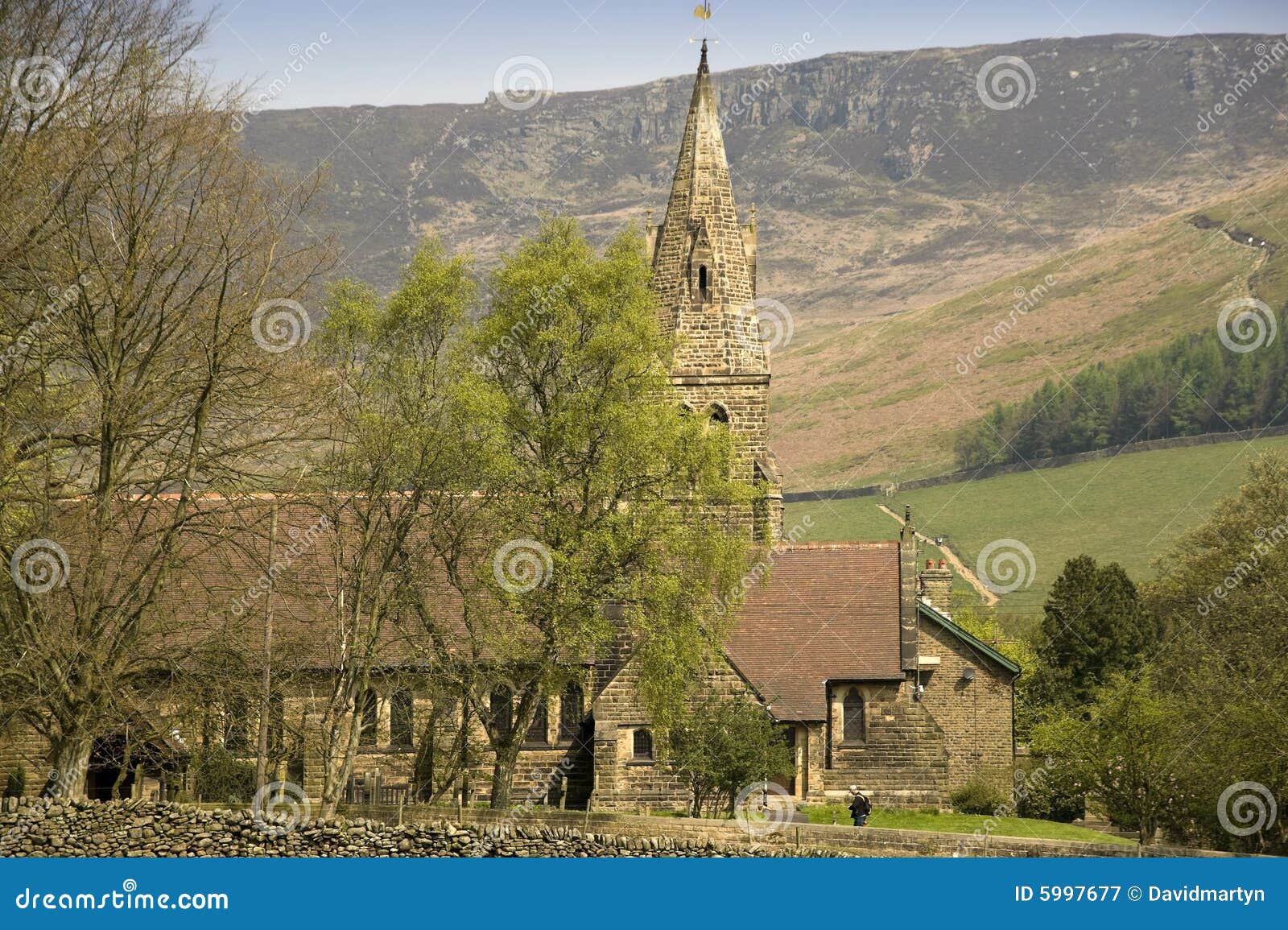 Edale stock image. Image of district, church, pennines - 5997677
