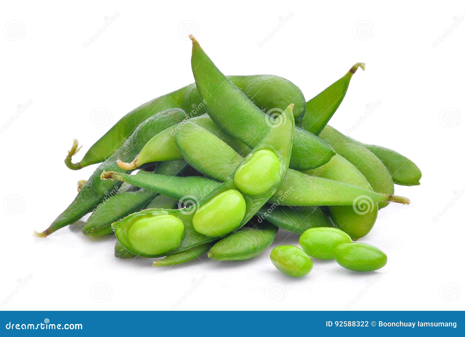 Edamame Beans Isolated on White Stock Photo - Image of diet, nibbles ...