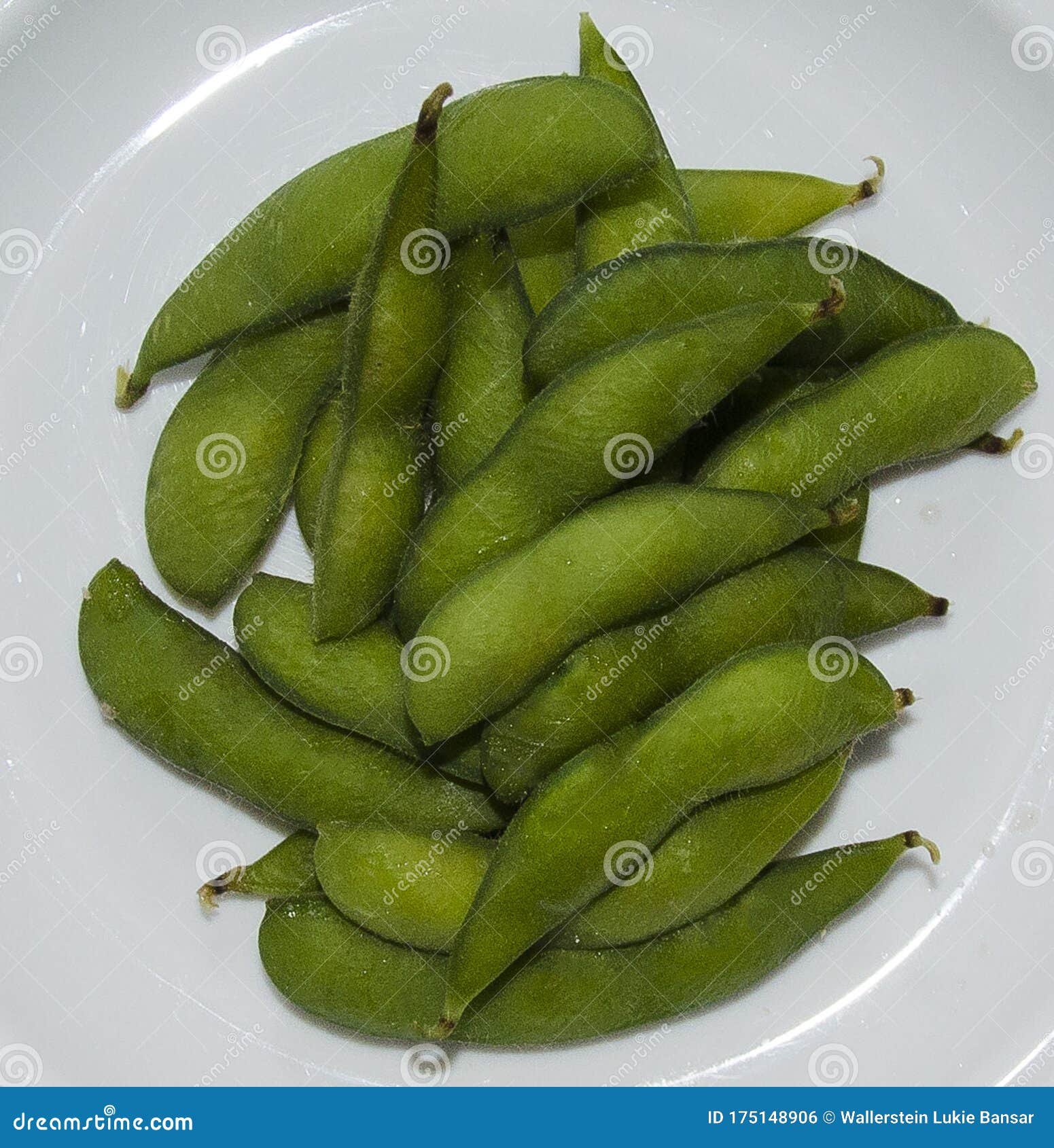 Edamame on plate stock photo. Image of concept, surface - 175148906