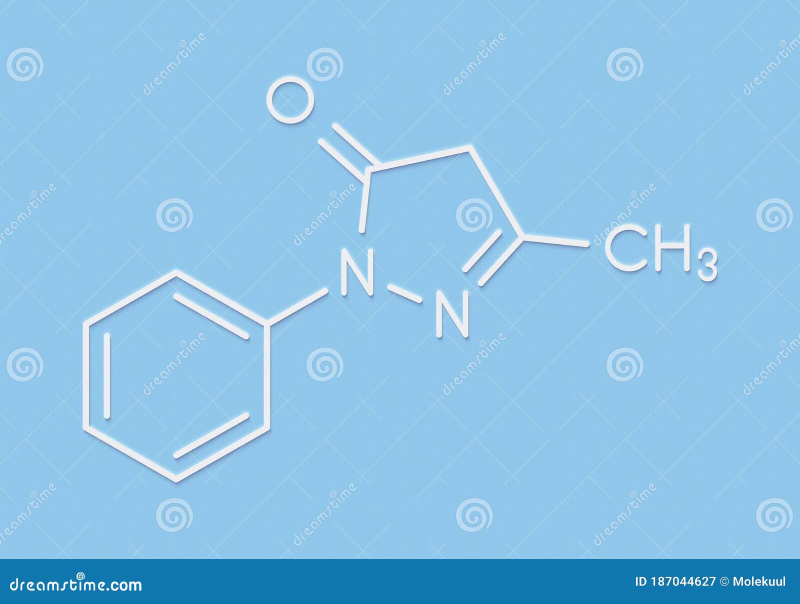 Edaravone Drug Molecule. Skeletal Formula. Chemical Structure Vector ...