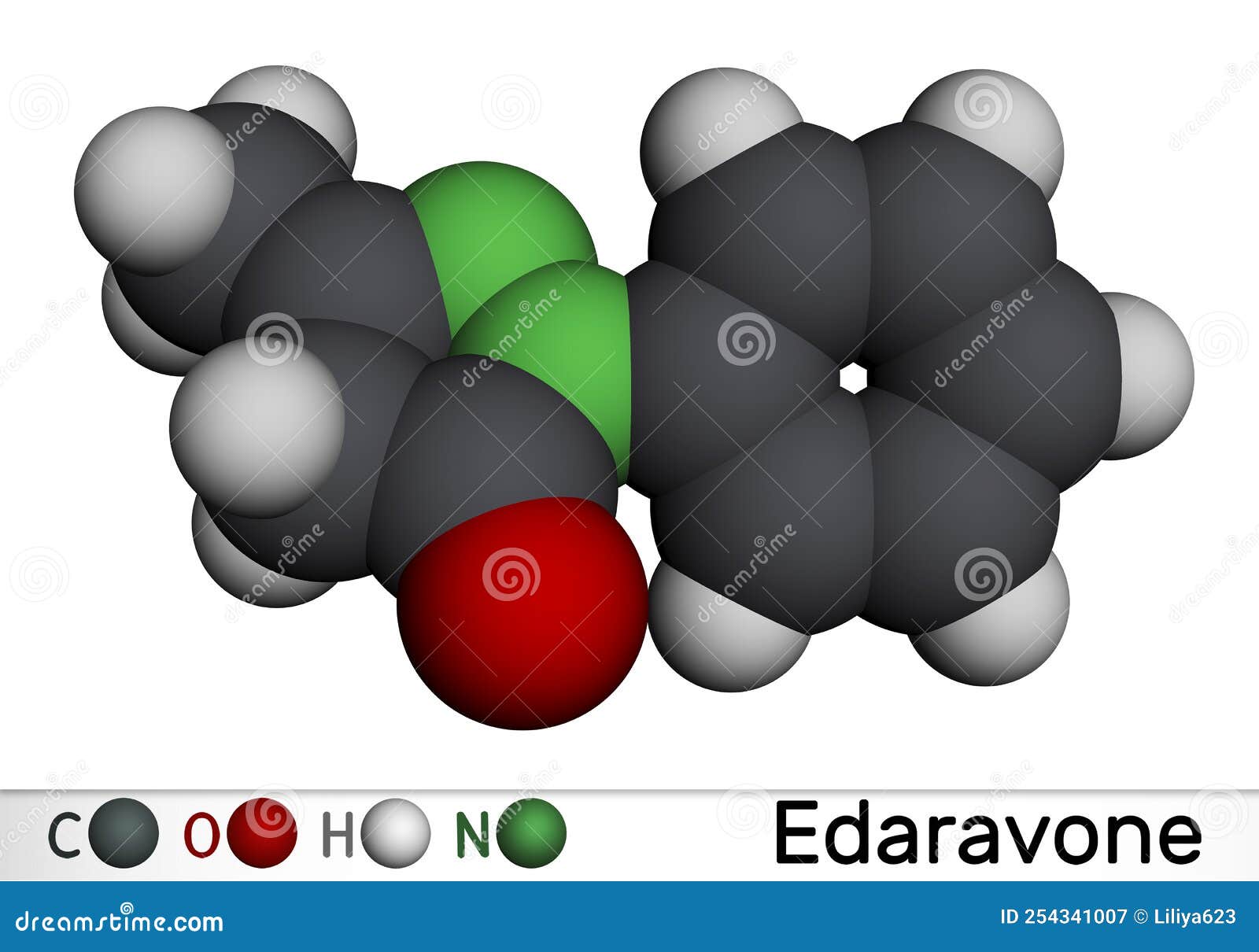Edaravone Molecule. it is Used for Treatment of Amyotrophic Lateral ...