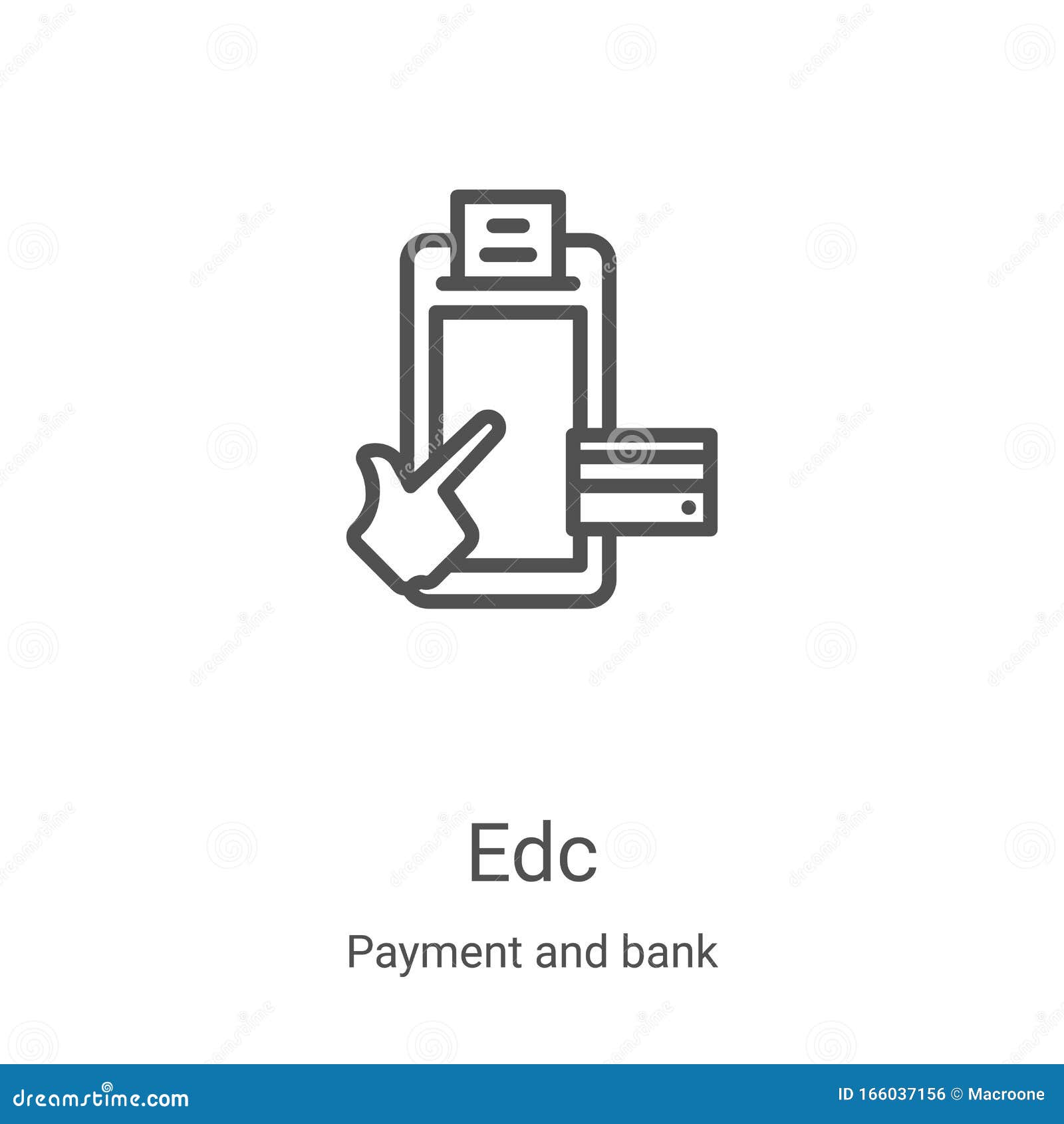EDC Icon Vector from Payment and Bank Collection. Thin Line EDC Outline ...