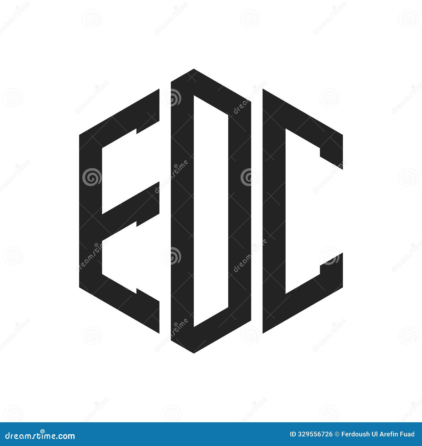 EDC Logo Design. Initial Letter EDC Monogram Logo Using Hexagon Shape ...