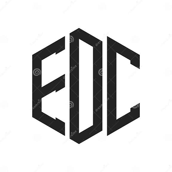 EDC Logo Design. Initial Letter EDC Monogram Logo Using Hexagon Shape ...