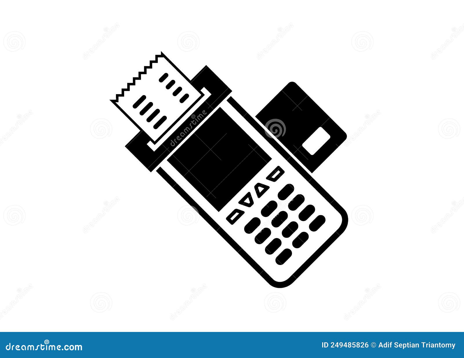 EDC Machine with Card Inserted. Simple Illustration in Black and White ...