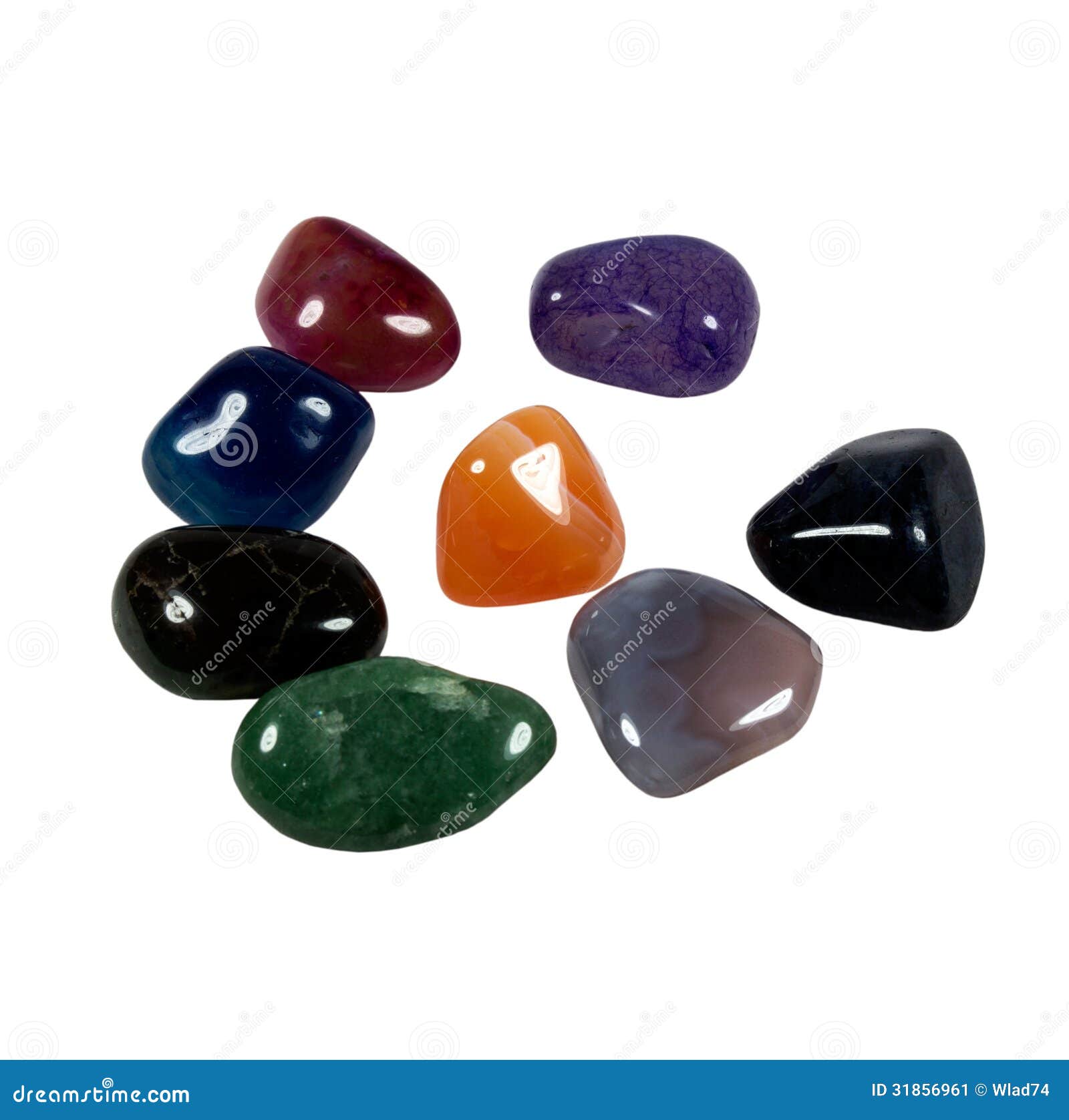 Edelstenen Op Een Witte Achtergrond Stock Afbeelding - Image of roze ...