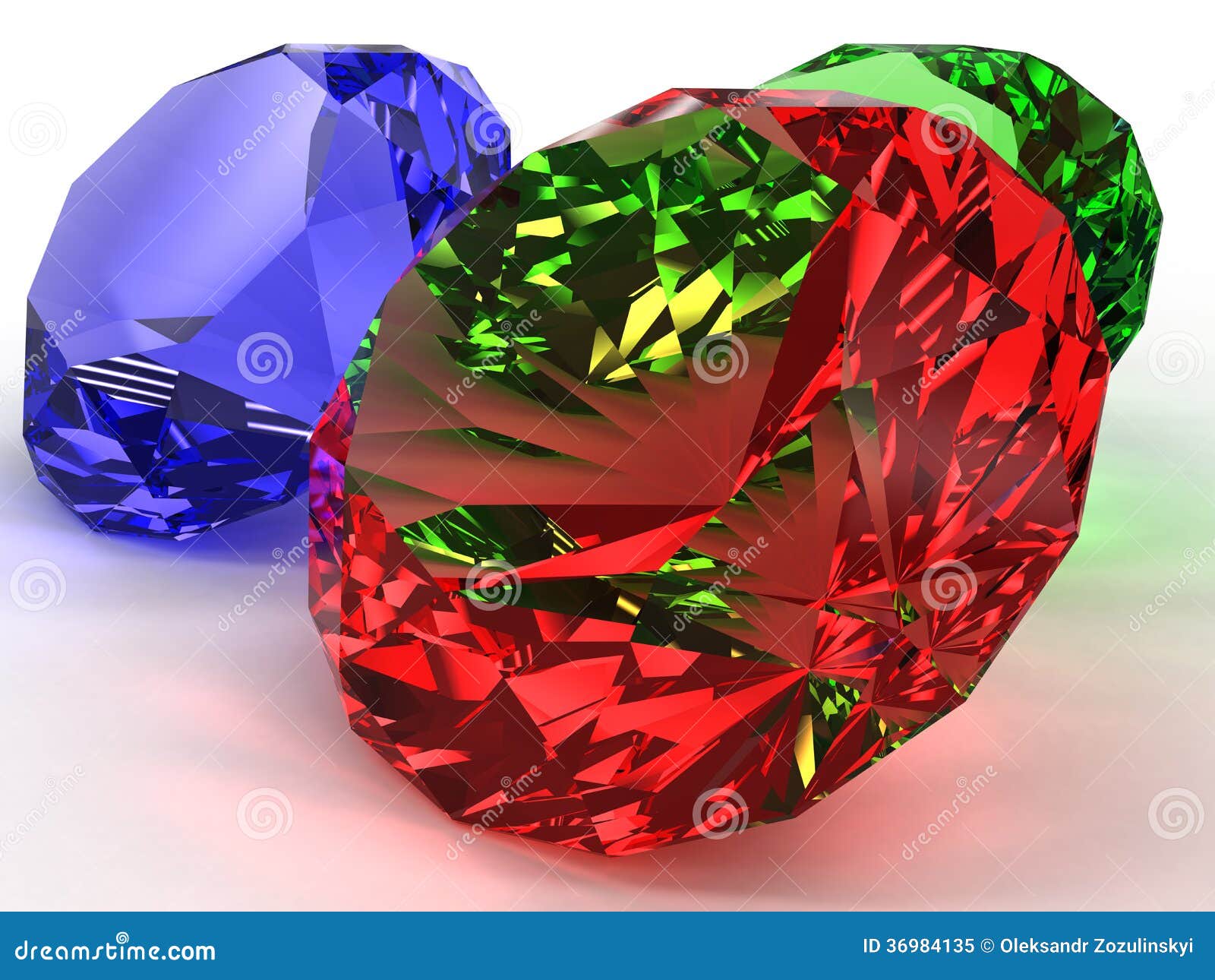 Edelstenen Van Verschillende Kleuren ?6 Stock Illustratie ...