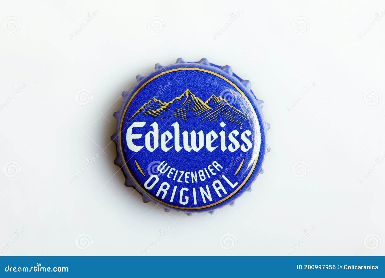 Edelweiss Beer Cap from Austria Editorial Photo - Image of brand, brok ...