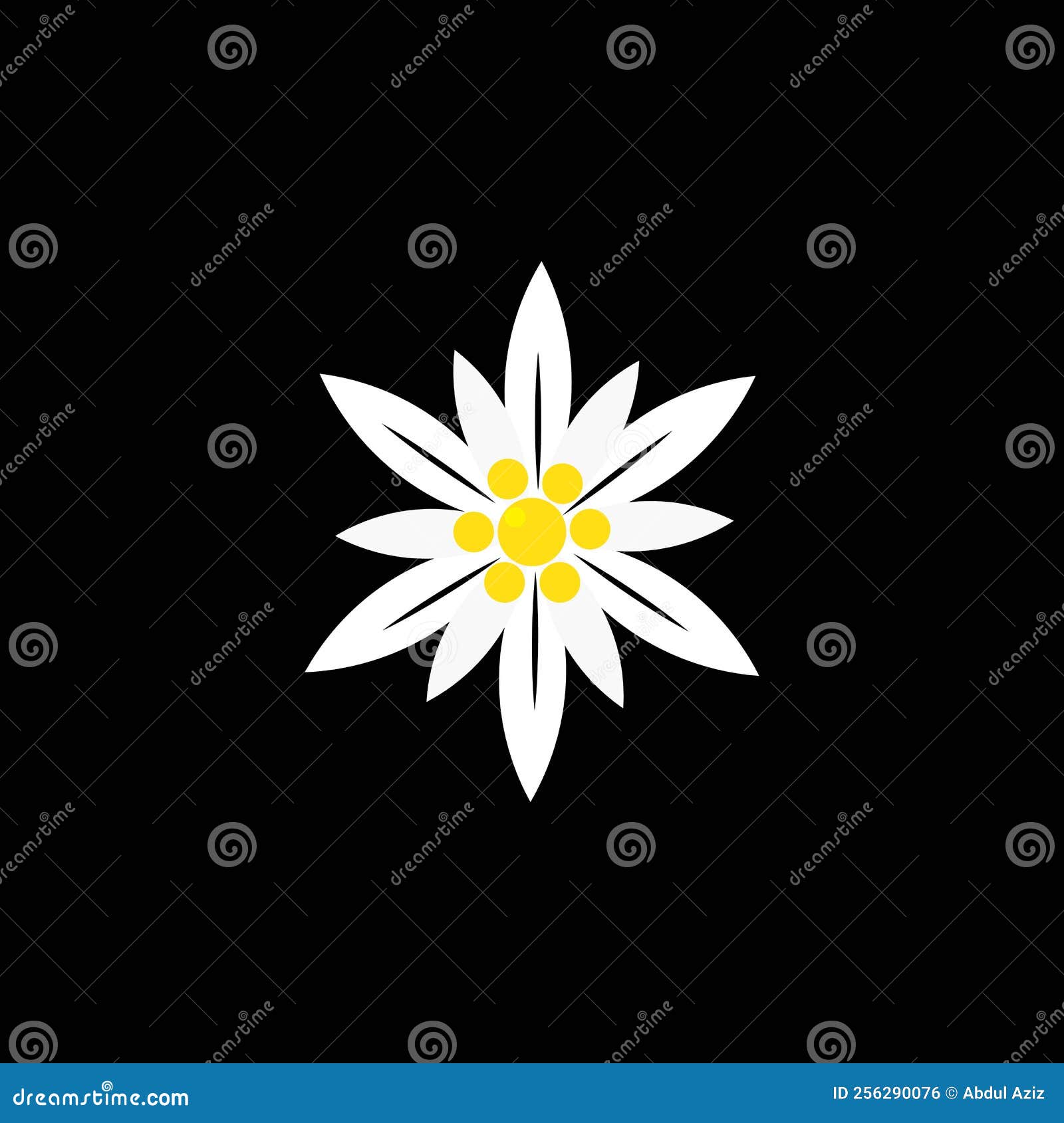 Edelweiss Flower Icon Template Illustration Stock Vector - Illustration ...