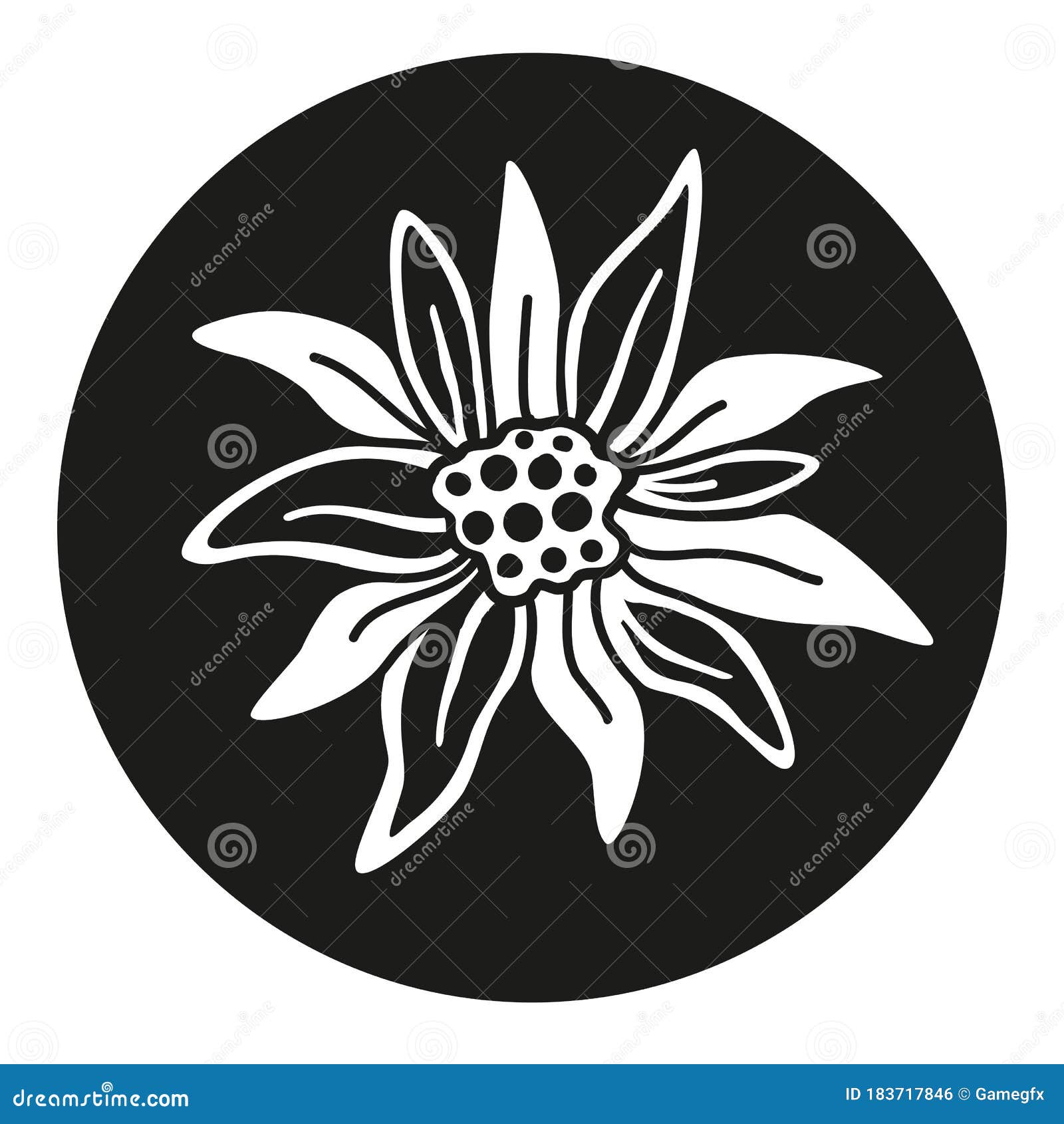 Edelweiss Flower Icon Vector Alpine Icon Flat Web Sign Symbol Logo ...