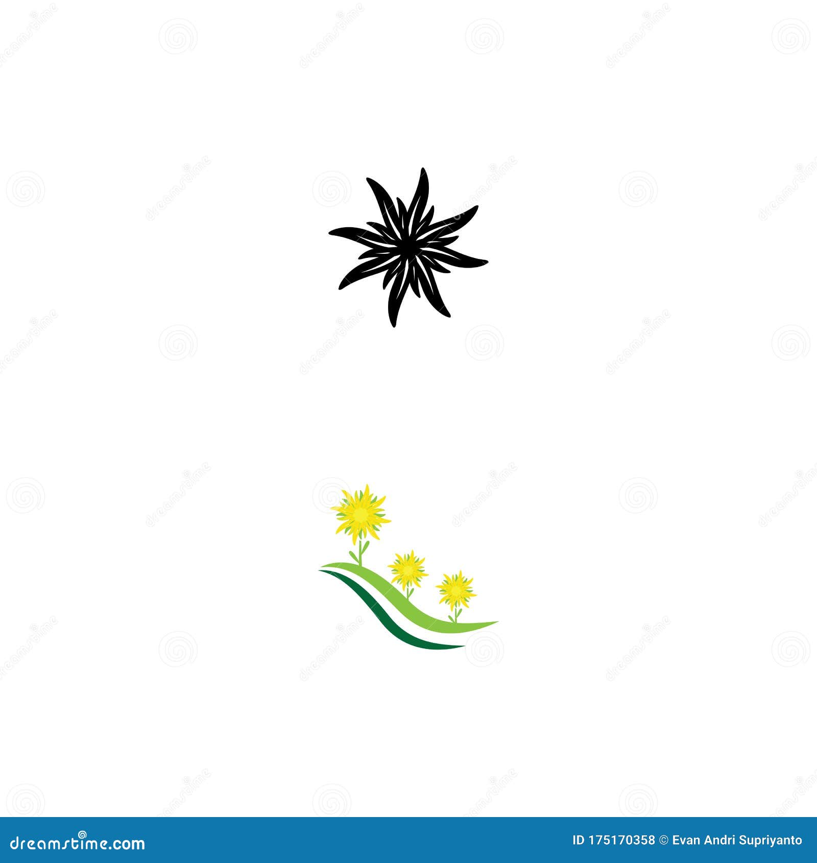 Edelweiss Logo Template Vector Stock Vector - Illustration of design ...