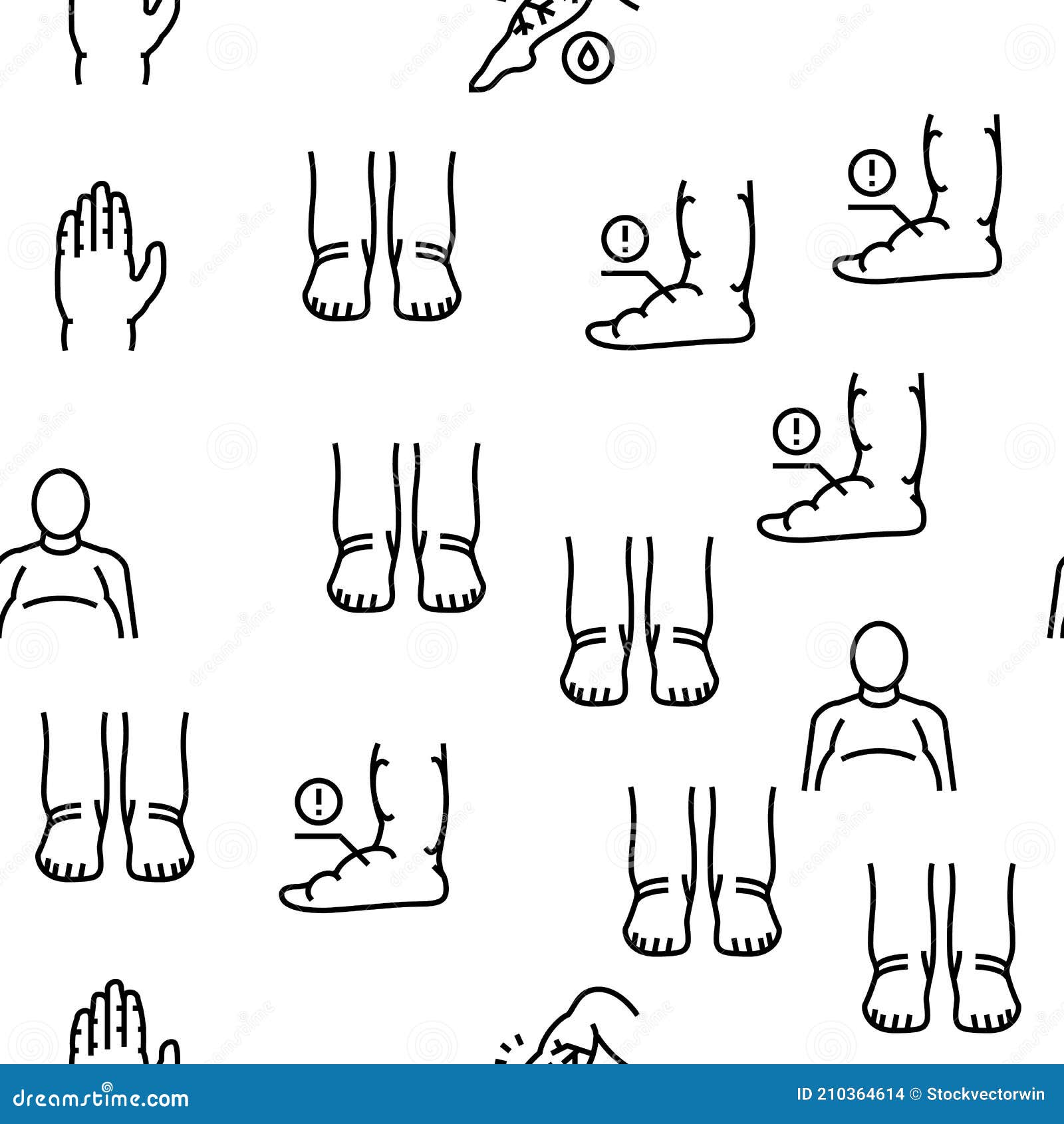 Edema Disease Symptom Collection Icons Set Vector . | CartoonDealer.com ...