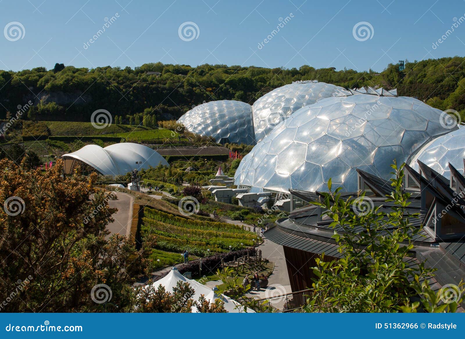 Eden Project Biomes and Landscape Editorial Photo - Image of english ...