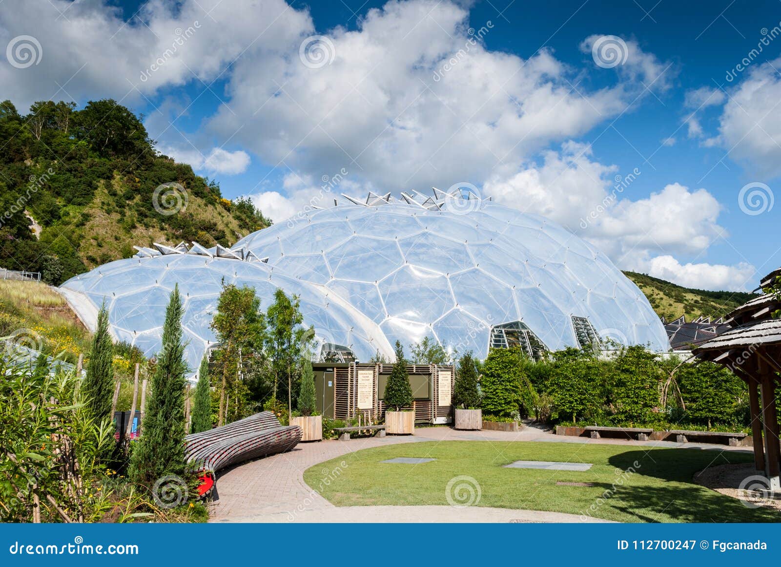 Outside the Interactive Tourist Biodomes of Eden Project. Editorial ...