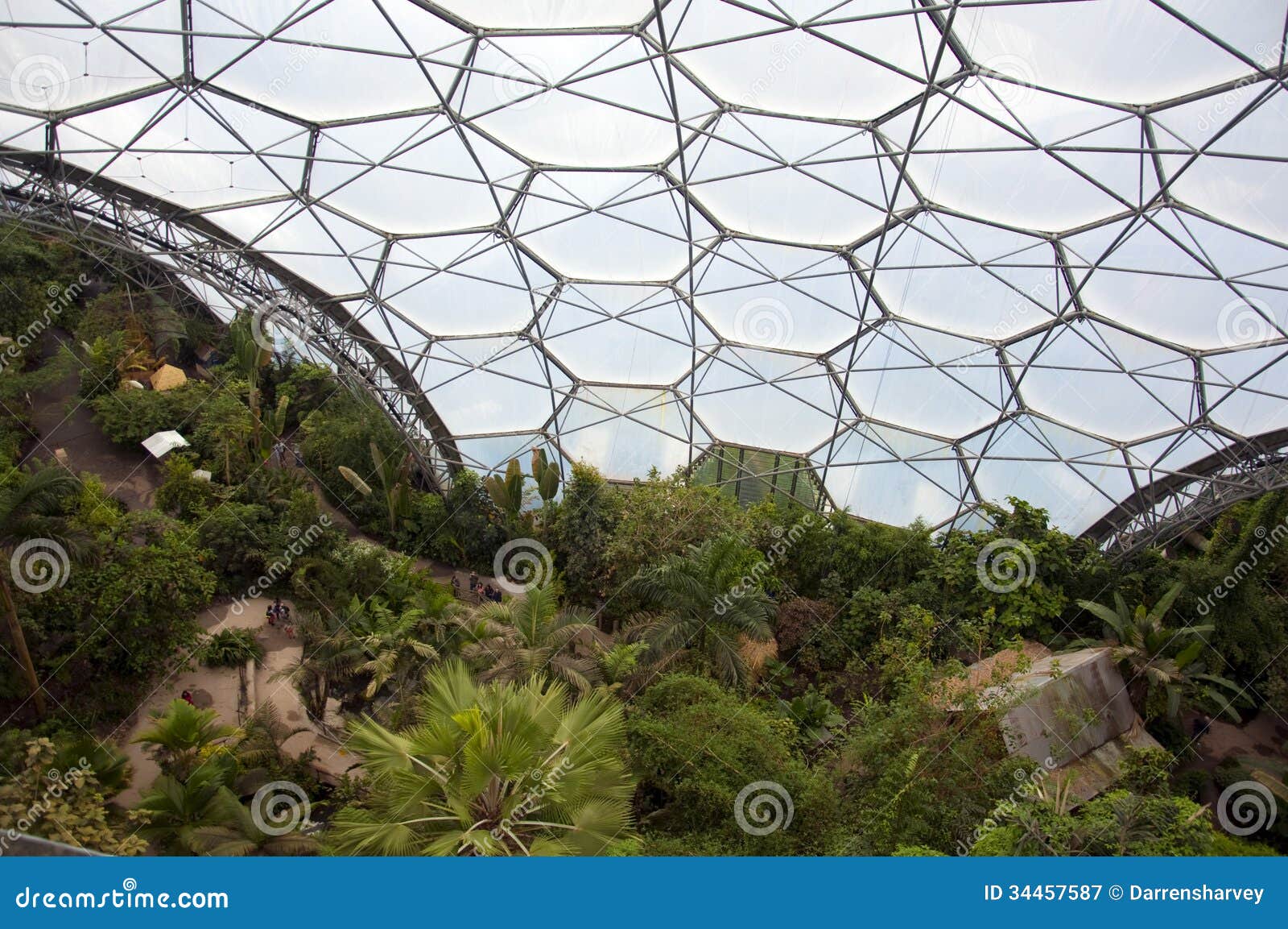 Eden-Projekt Innerhalb Des Biome Stockbild - Bild von sechseck ...