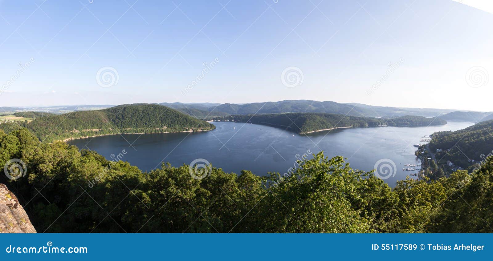 Edersee Lake Germany High Resolution Panoramic Picture Stock Image ...
