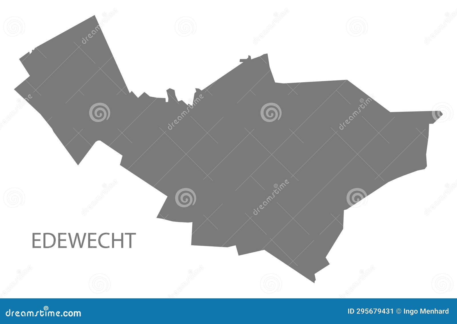 Edewecht German City Map Grey Illustration Silhouette Shape Stock ...