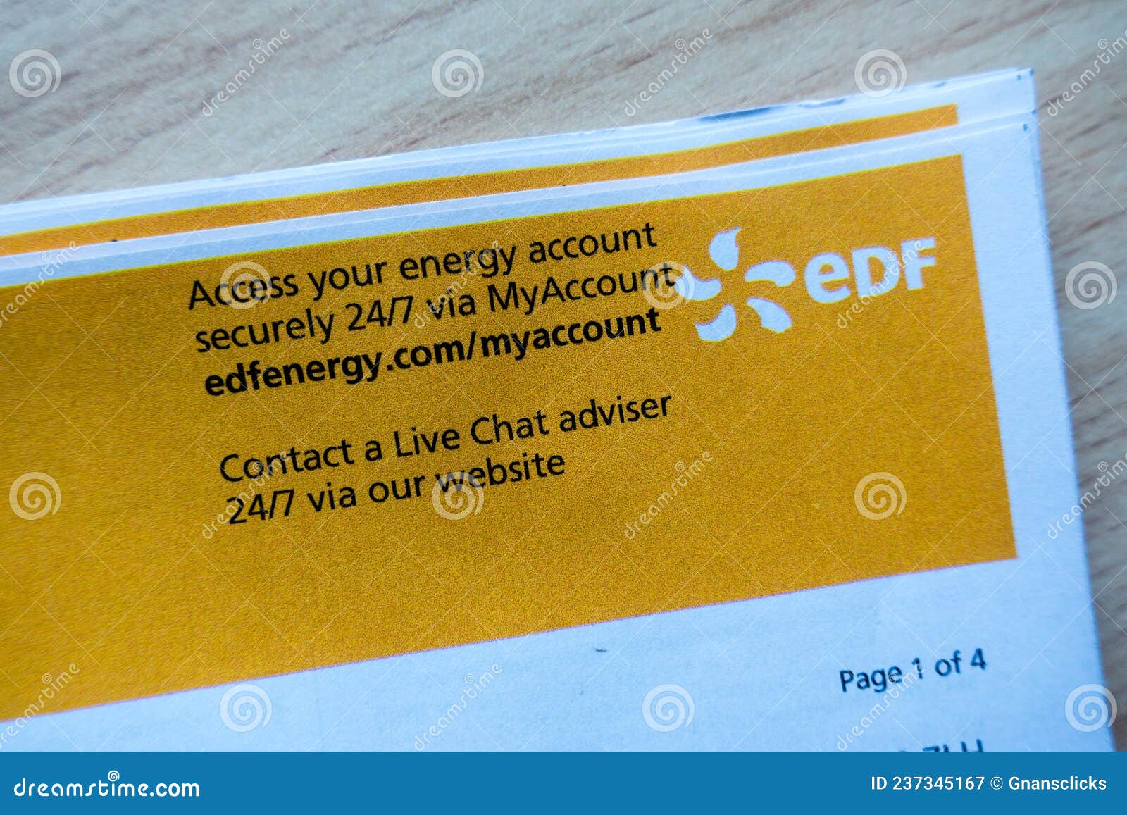 EDF Energy Provider Letter Head Editorial Photography - Image of ...