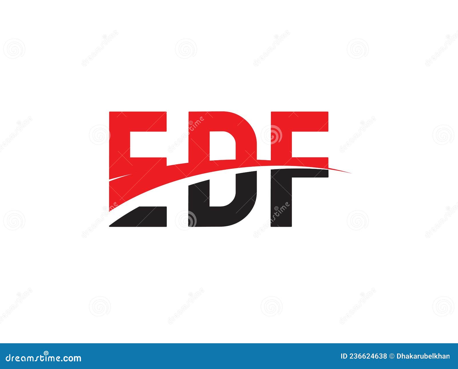 EDF Letter Initial Logo Design Vector Illustration Stock Vector ...