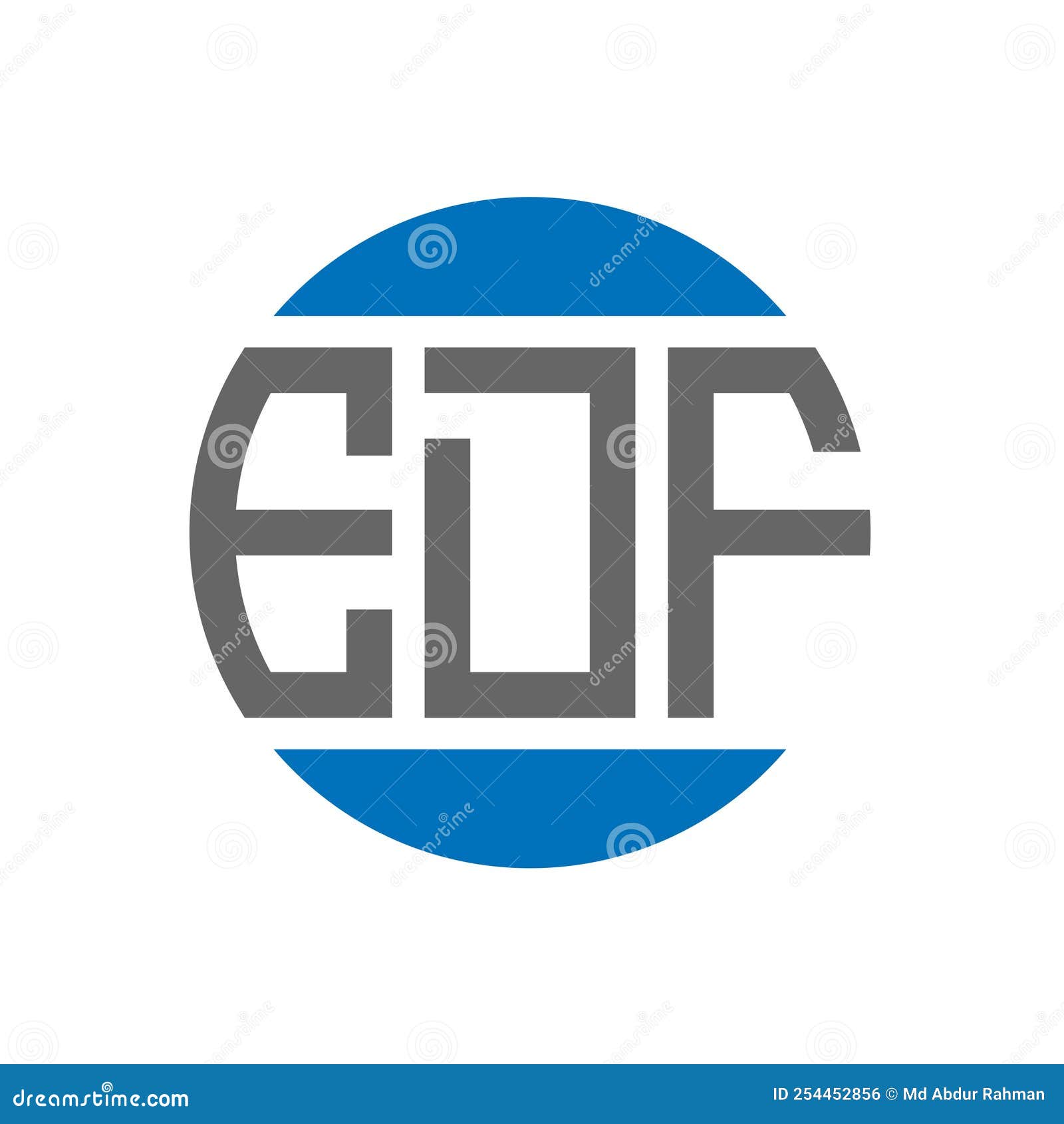 EDF Letter Logo Design on White Background. EDF Creative Initials ...