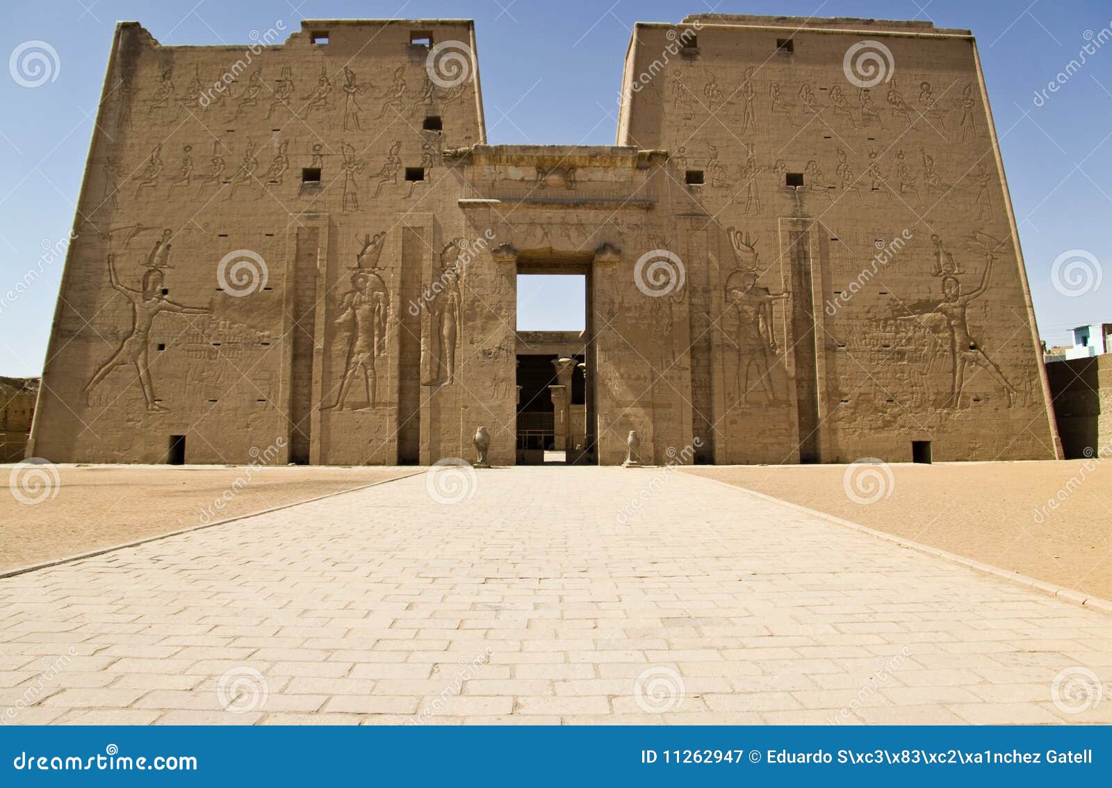 Edfu temple stock image. Image of columns, fresco, pyramid - 11262947