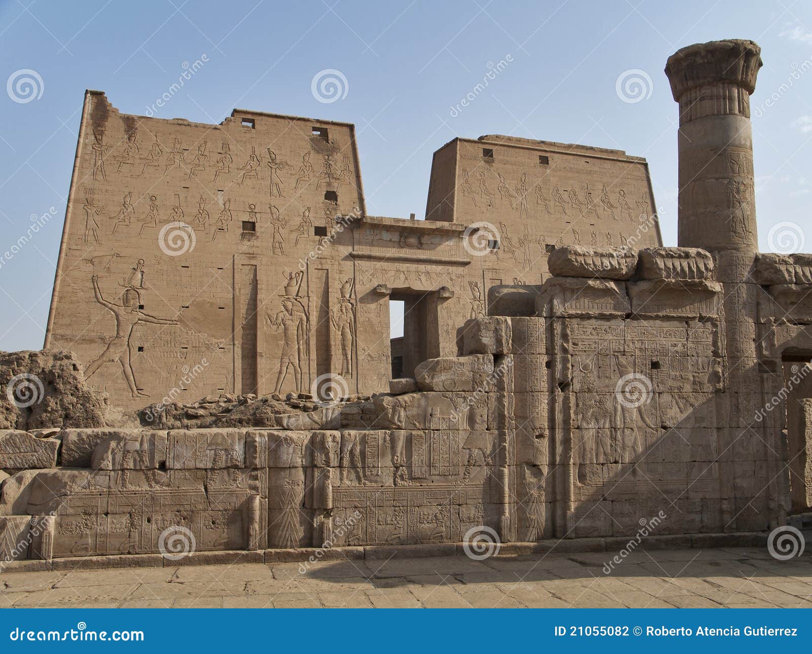 Edfu Temple, Egypt stock photo. Image of heritage, pharaoh - 21055082