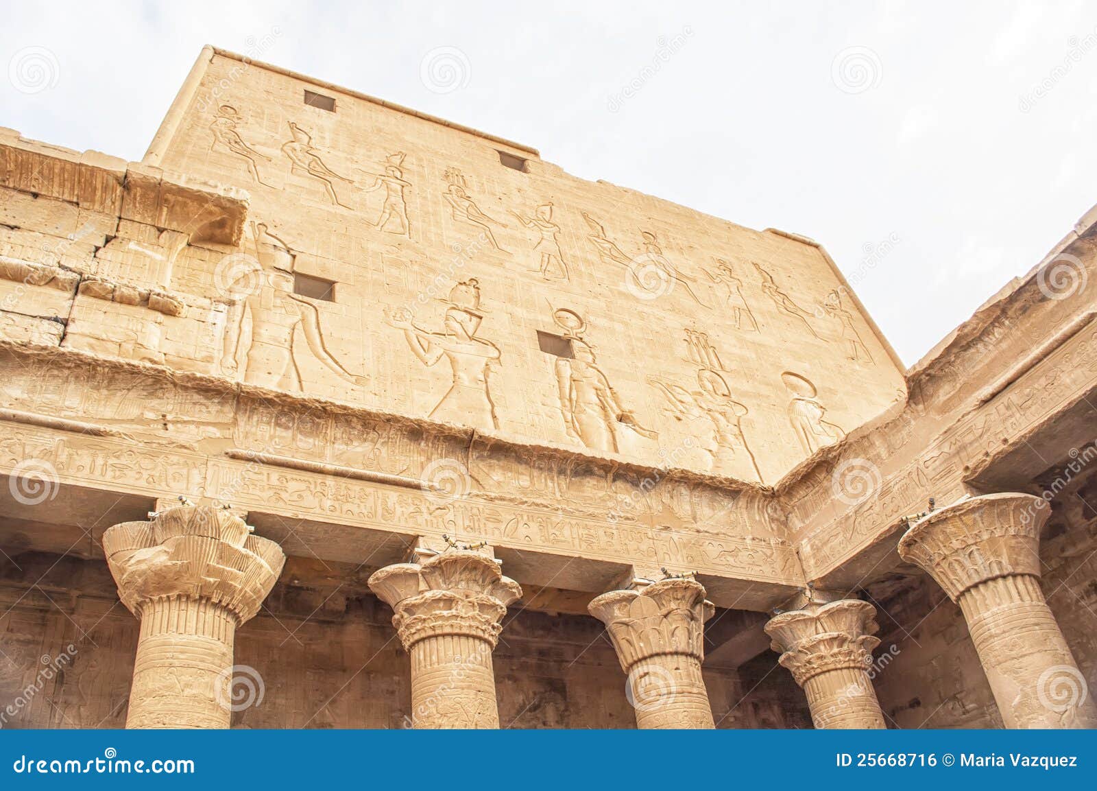 Edfu temple, Egypt stock photo. Image of african, carving - 25668716