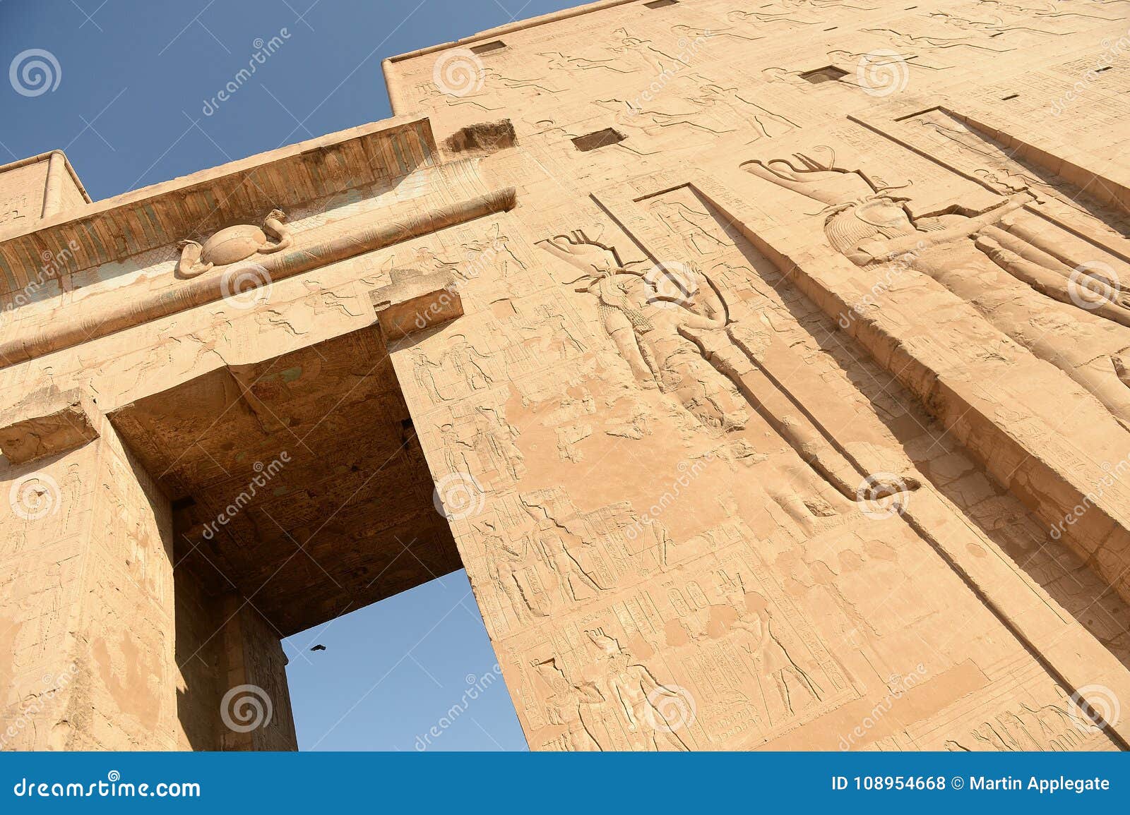 Edfu Temple in Egypt stock photo. Image of african, columns - 108954668