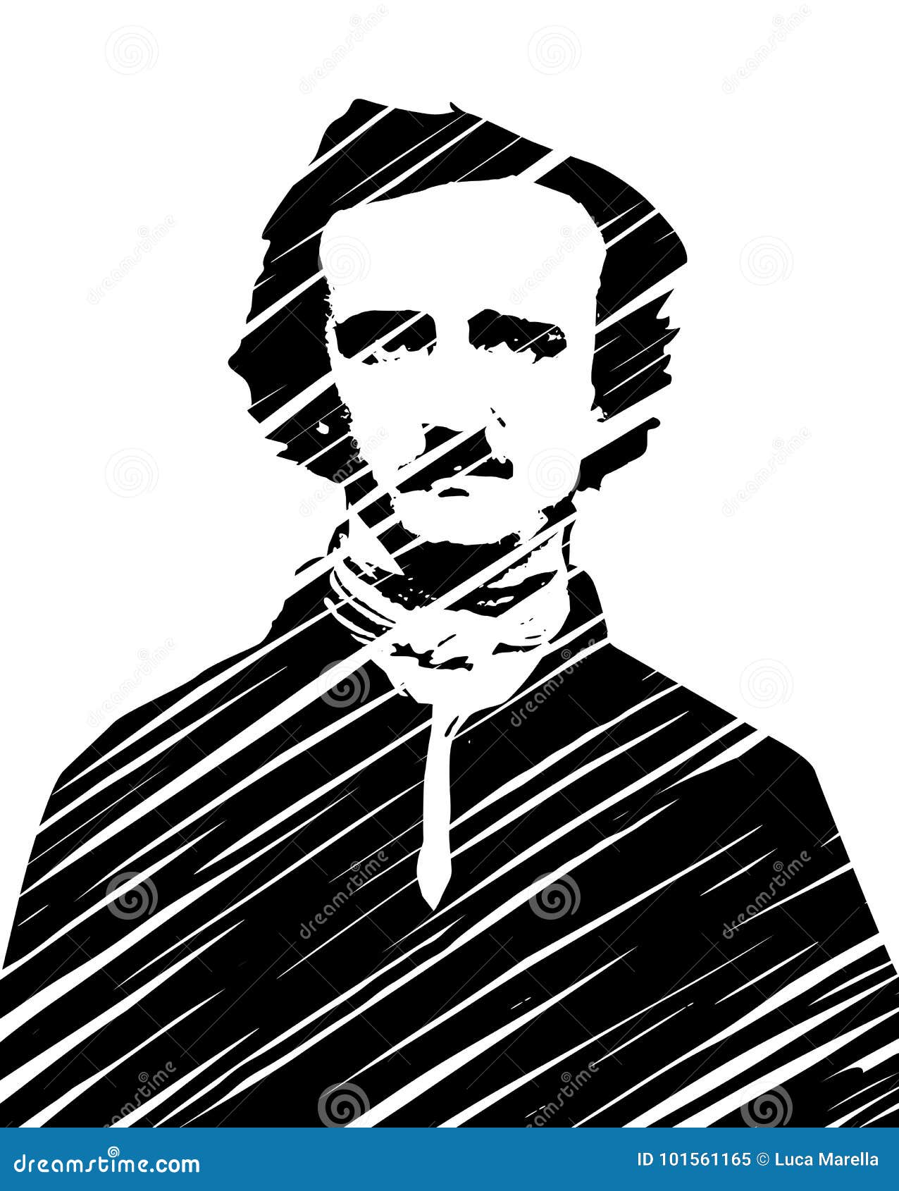 Edgar Allan Poe imagen editorial. Ilustración de alan - 101561165
