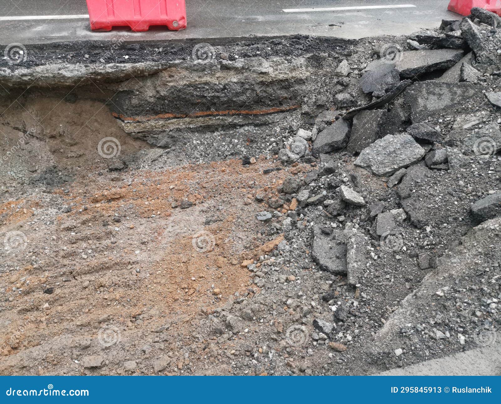 Road works stock image. Image of power, construction - 295845913