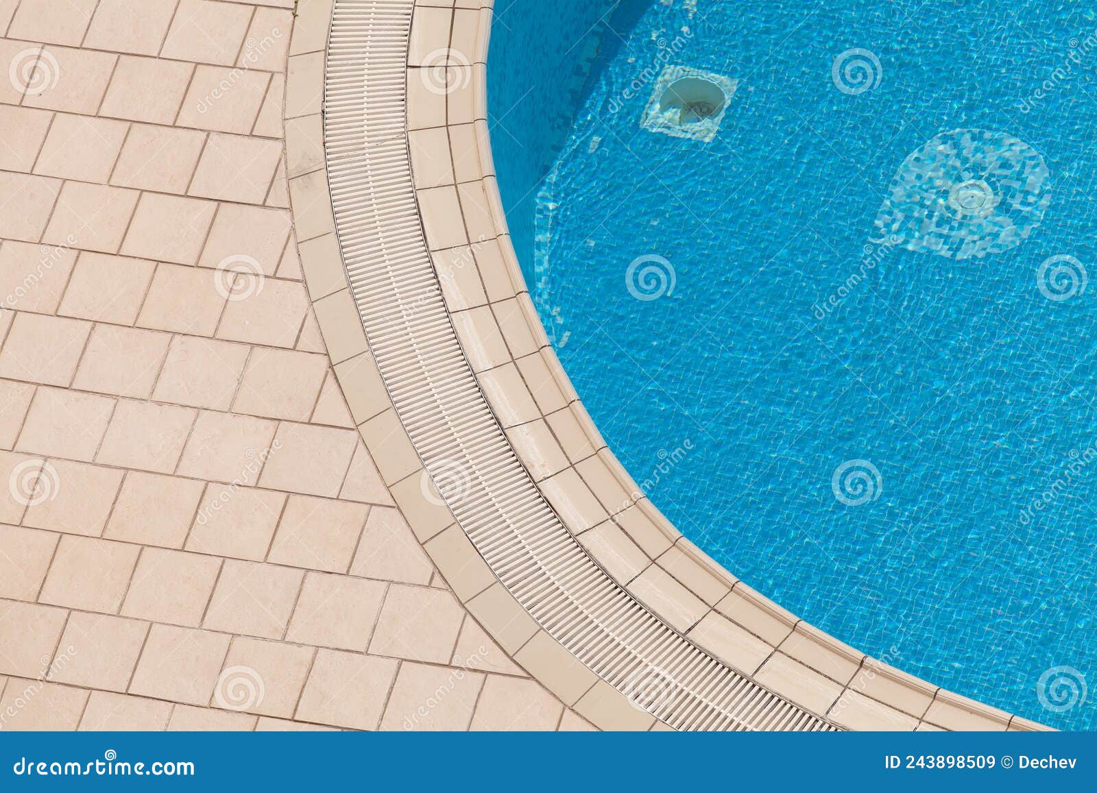 Edge of Beautiful Luxury Swimming Pool. Top View Stock Image - Image of ...