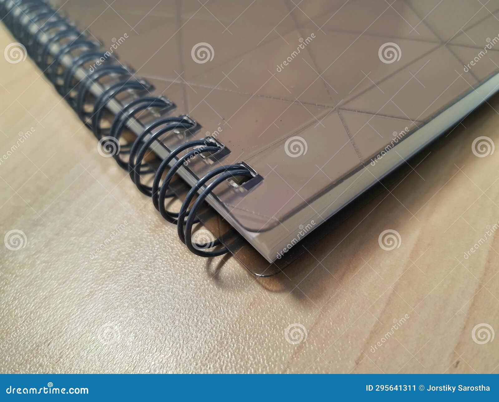 Edge of a Brown Notebook with Spiral Binder Stock Image - Image of edge ...