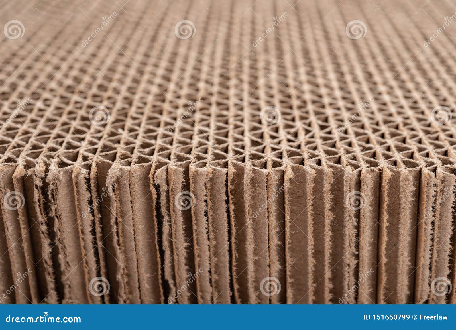 Edge of Cardboard Corrugated Block As Background Stock Image - Image of ...
