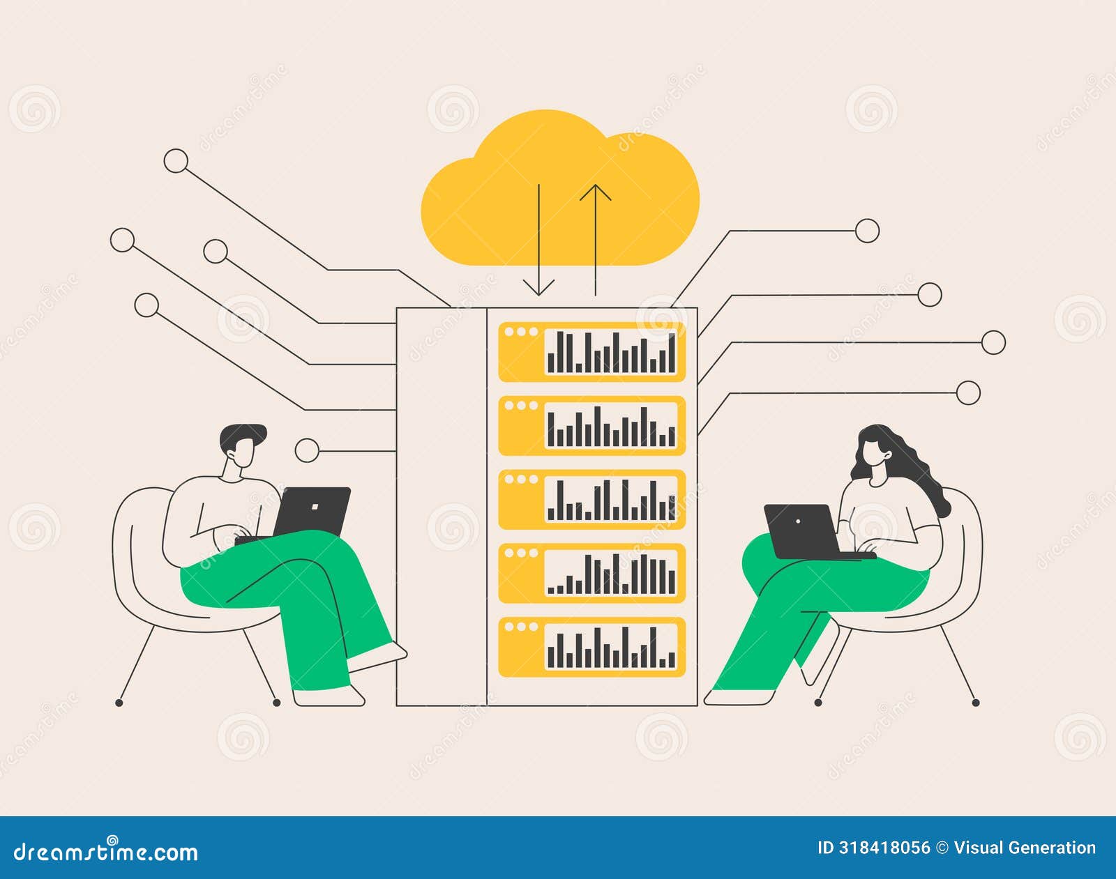Edge Computing Abstract Concept Vector Illustration. Stock Vector - Illustration of time, device ...