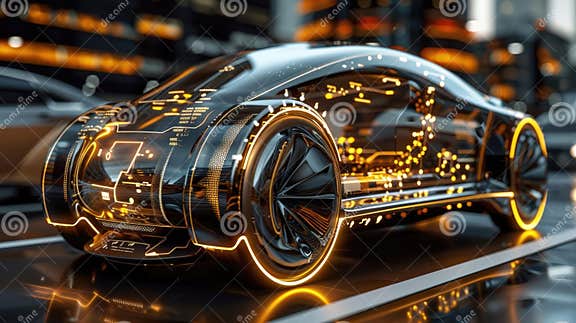 Edge Computing Autonomous Vehicle Stock Illustration - Illustration of ...