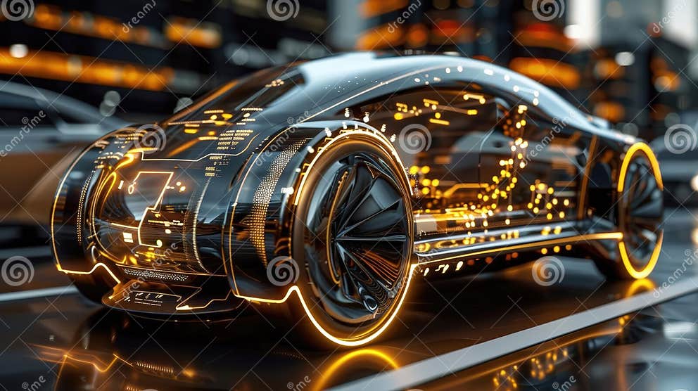 Edge Computing Autonomous Vehicle Stock Illustration - Illustration of ...