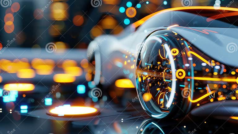 Edge Computing Autonomous Vehicle Stock Illustration - Illustration of ...