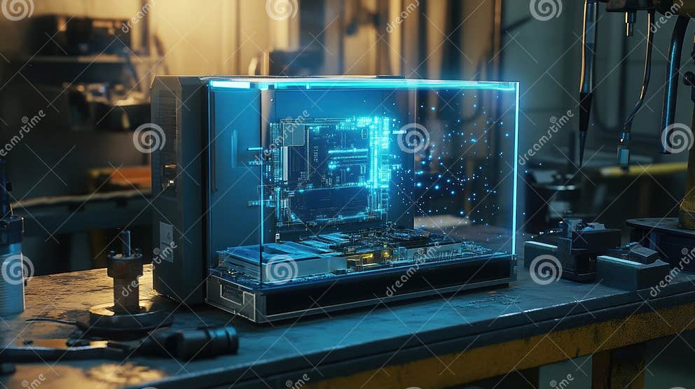 An Edge Computing Box Housing Intricate Circuit Boards Positioned ...