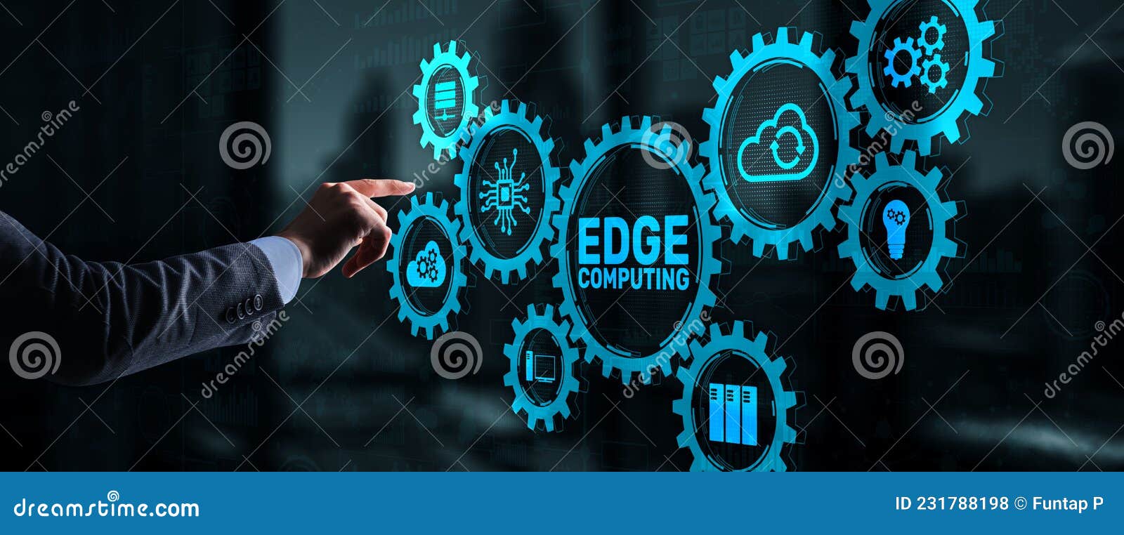 Edge Computing Business Technology Concept on Virtual Screen Stock ...