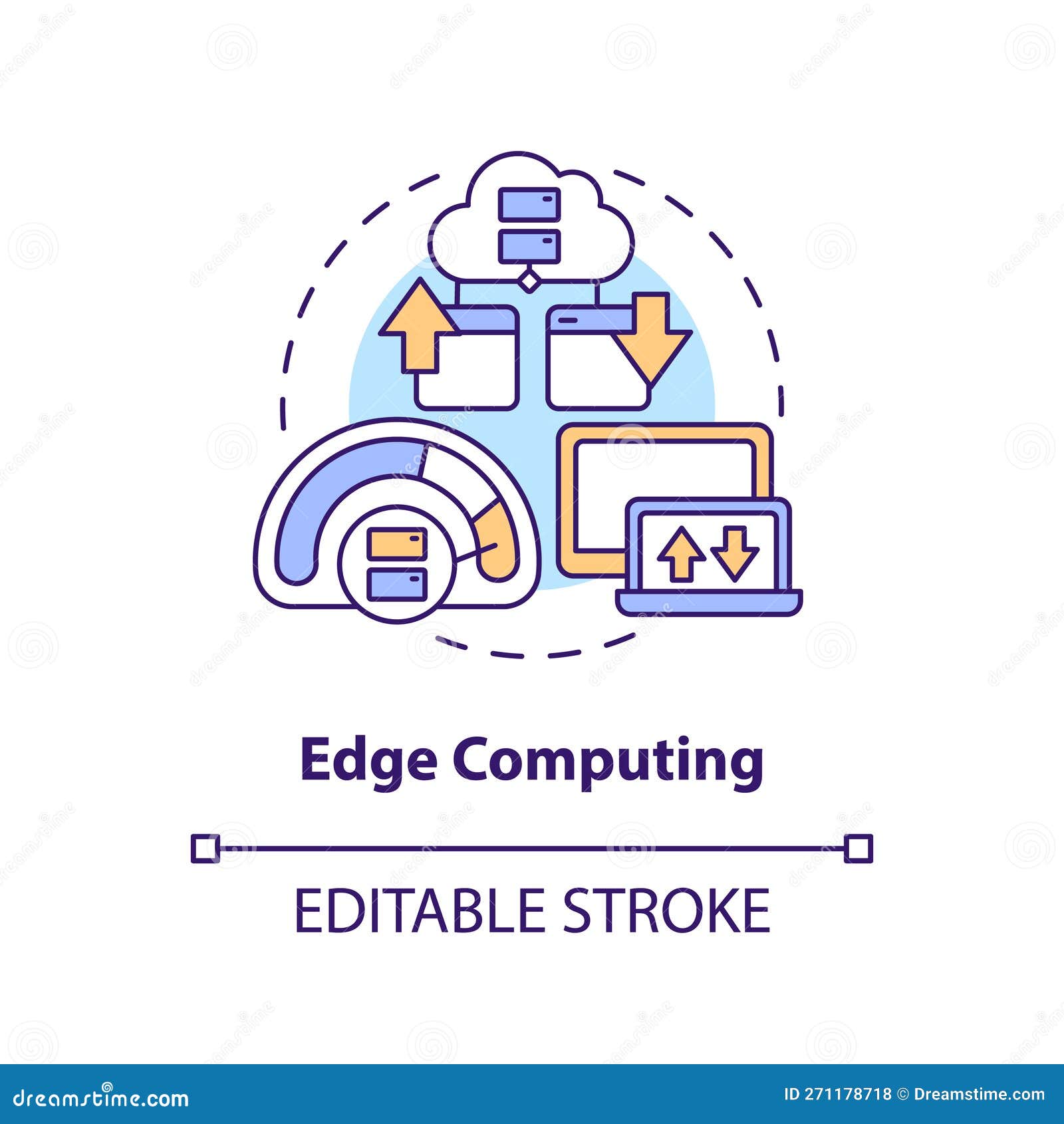 Edge Computing Concept Icon Stock Vector - Illustration of infographic ...