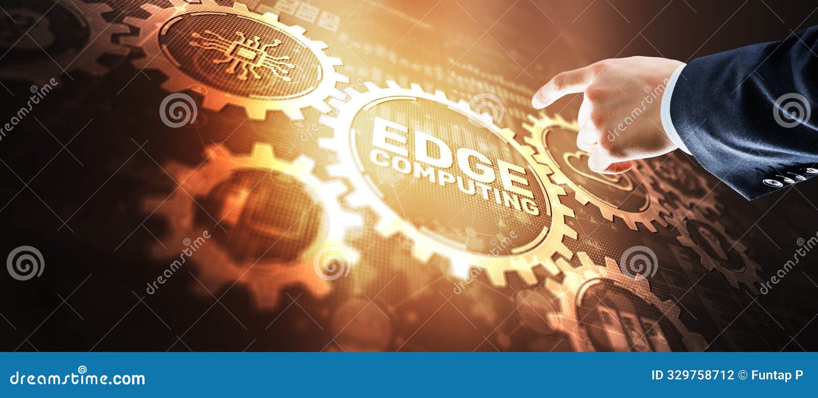 Edge Computing. Distributed Computing on Devices Stock Photo - Image of ...