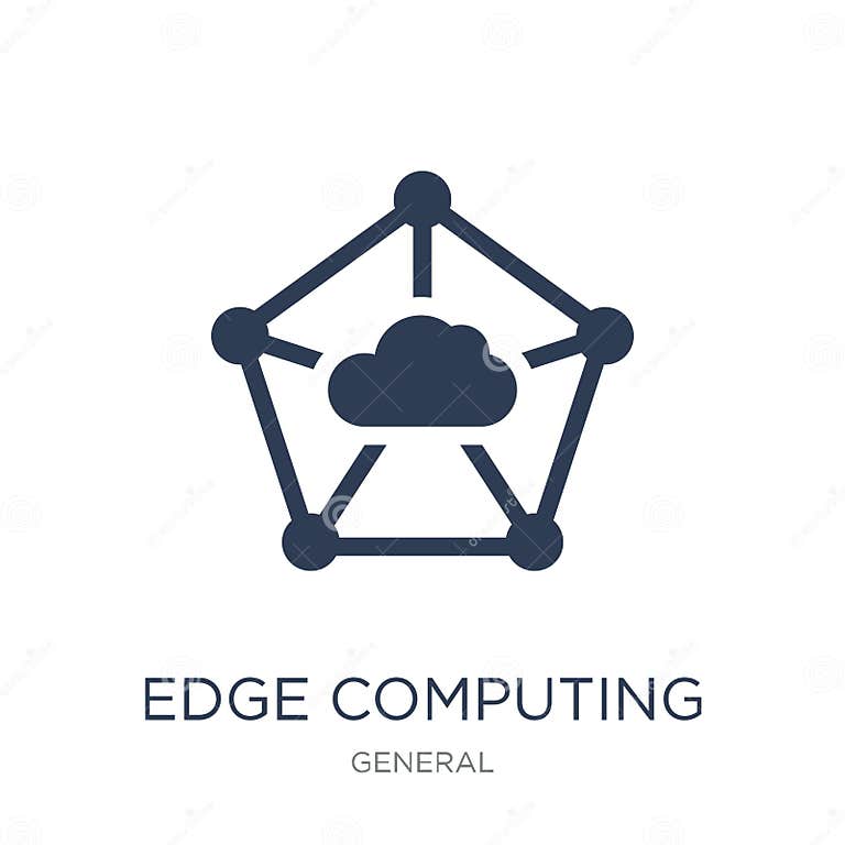Edge Computing Icon. Trendy Flat Vector Edge Computing Icon on W Stock ...