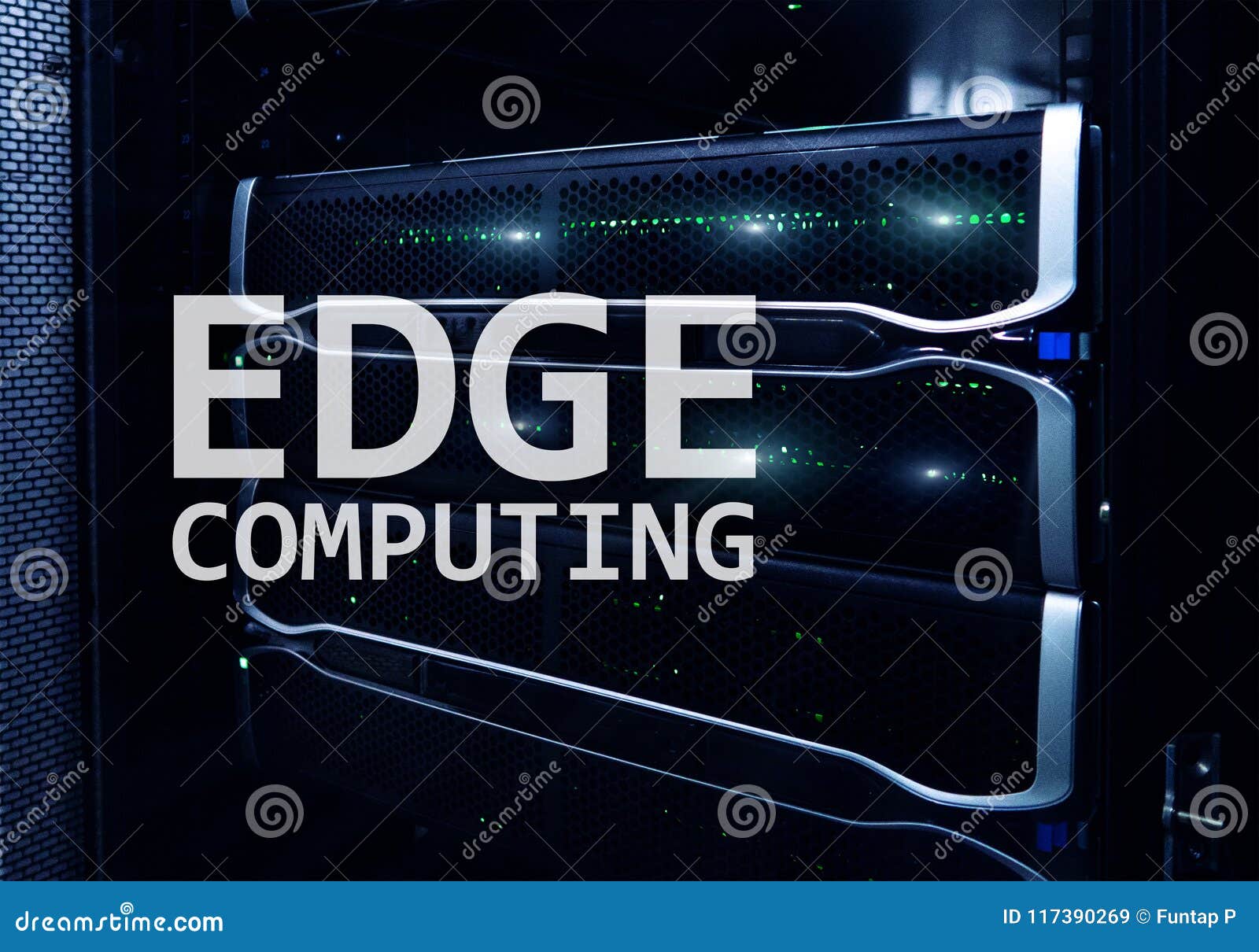EDGE Computing, Internet and Modern Technology Concept on Modern Server ...