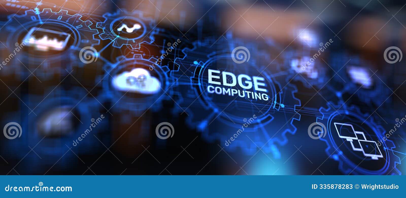 Edge Computing Modern it Technology on Virtual Screen Concept Stock ...