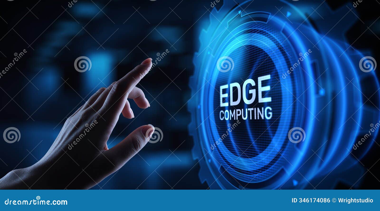 Edge Computing Modern it Technology on Virtual Screen Concept Stock ...
